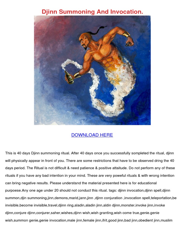 Djinn Summoning and Invocation PDF Free | PDF | Jinn | Demons