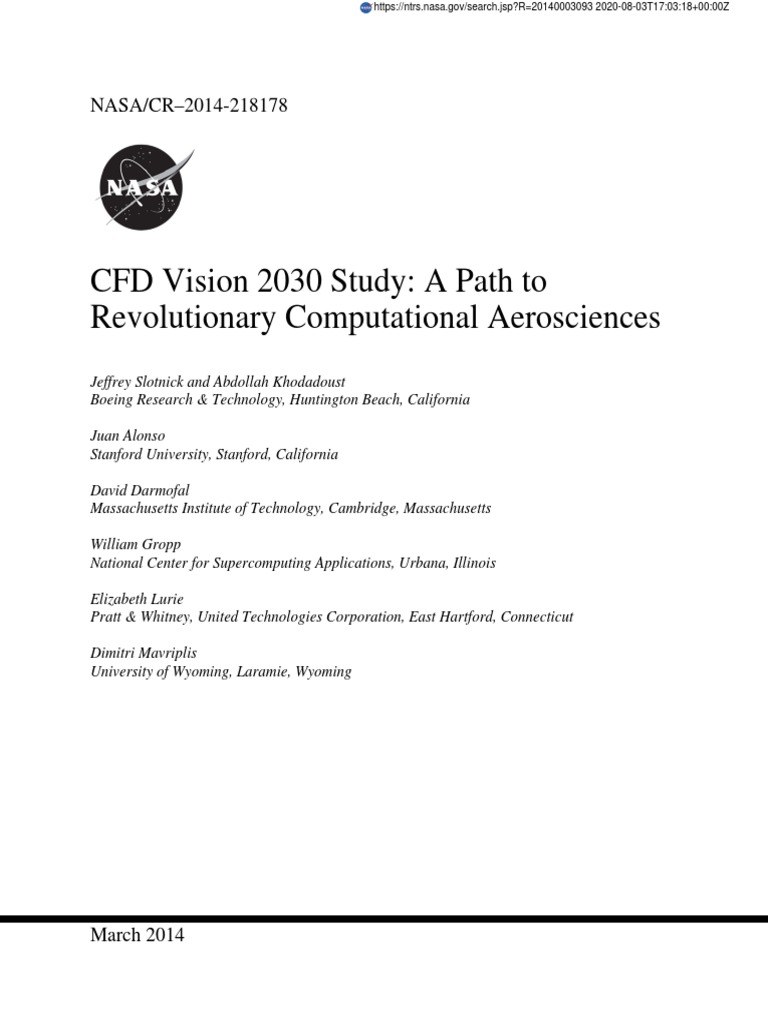 CFD Vision 2030 | PDF | Computational Fluid Dynamics | Simulation