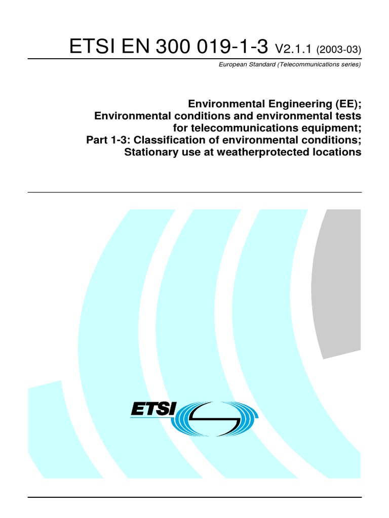 ETSI EN 300 019-1-3: European Standard (Telecommunications Series ...