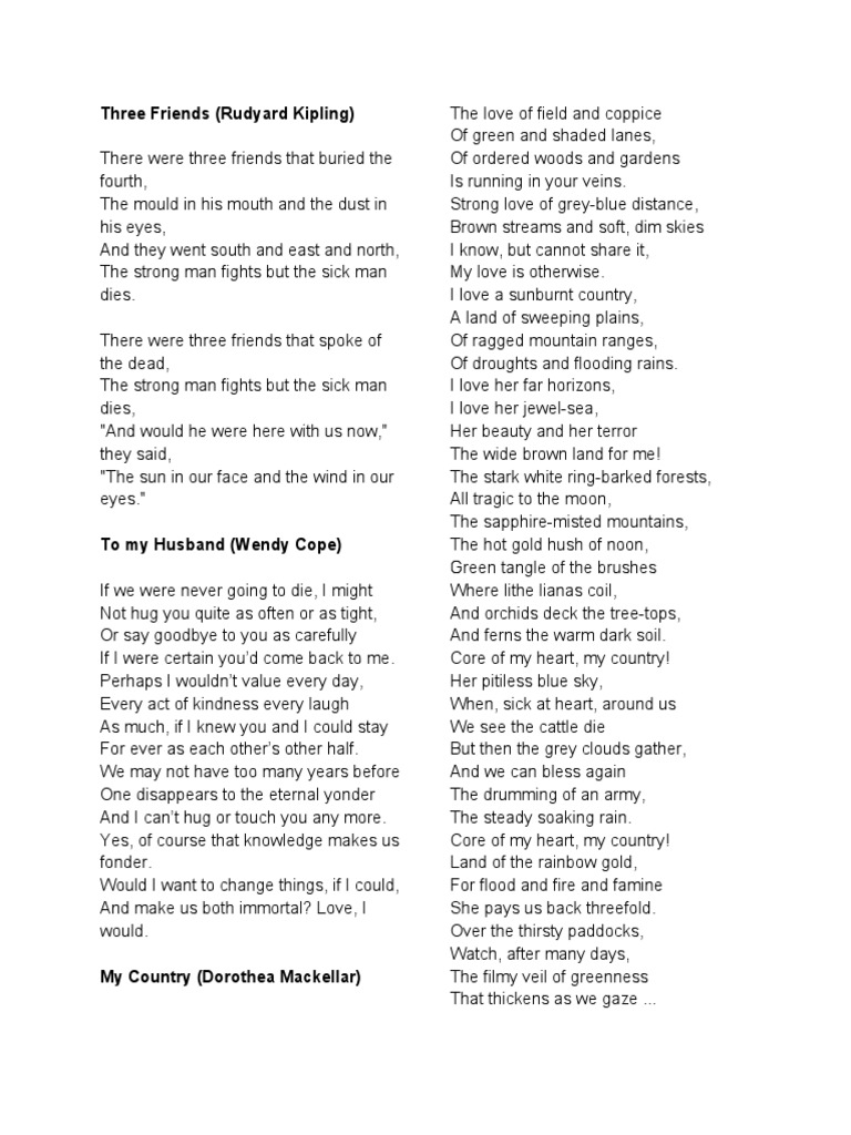 Three Friends (Rudyard Kipling) | PDF