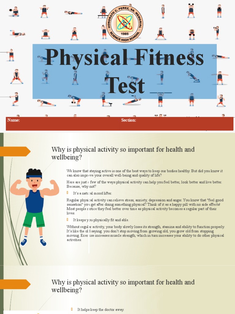 Physical Fitness Test: Name: Section | PDF | Health Sciences