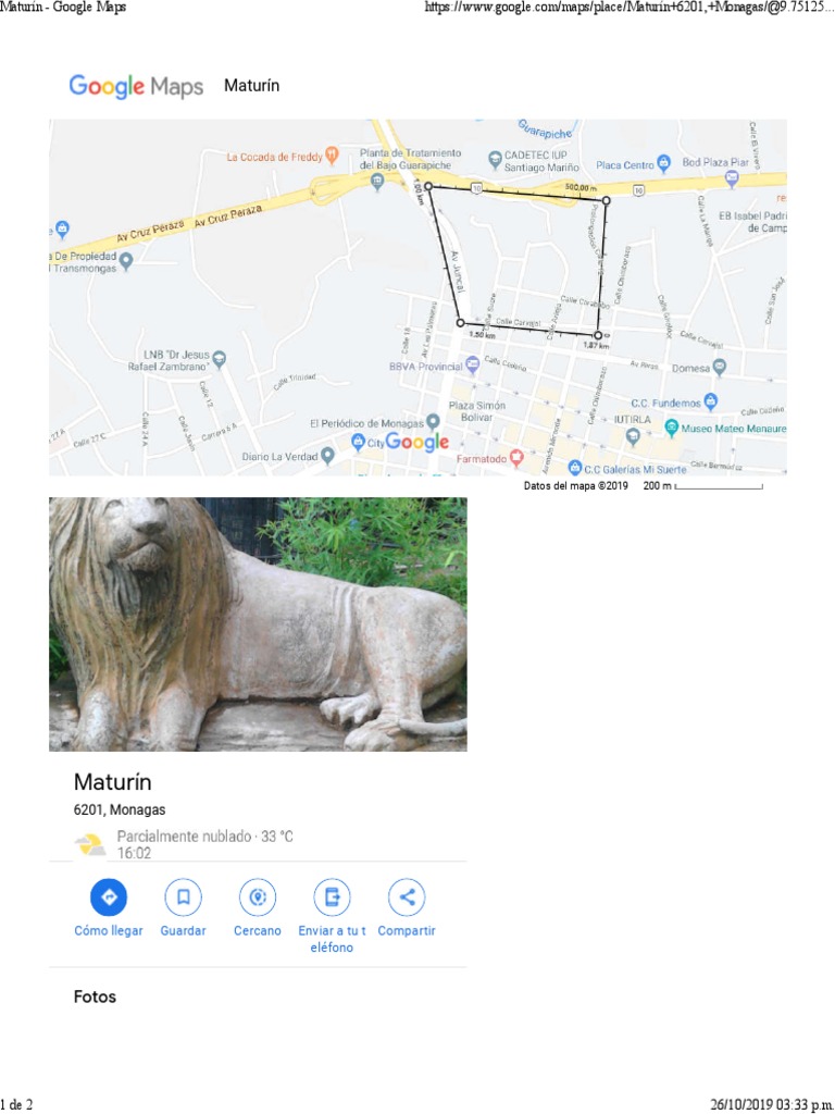 Maturín - Google Maps | PDF