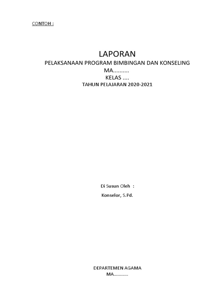 Contoh Laporan BK | PDF