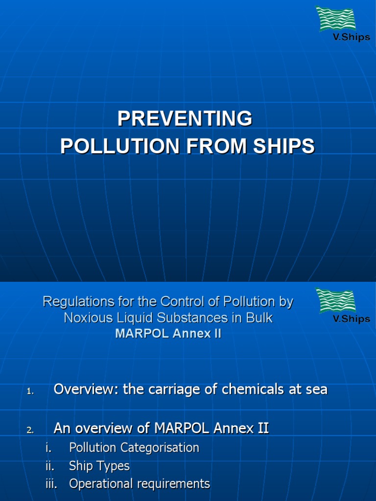 MARPOL Annex II: Noxious Liquid Regulations | PDF | Ships