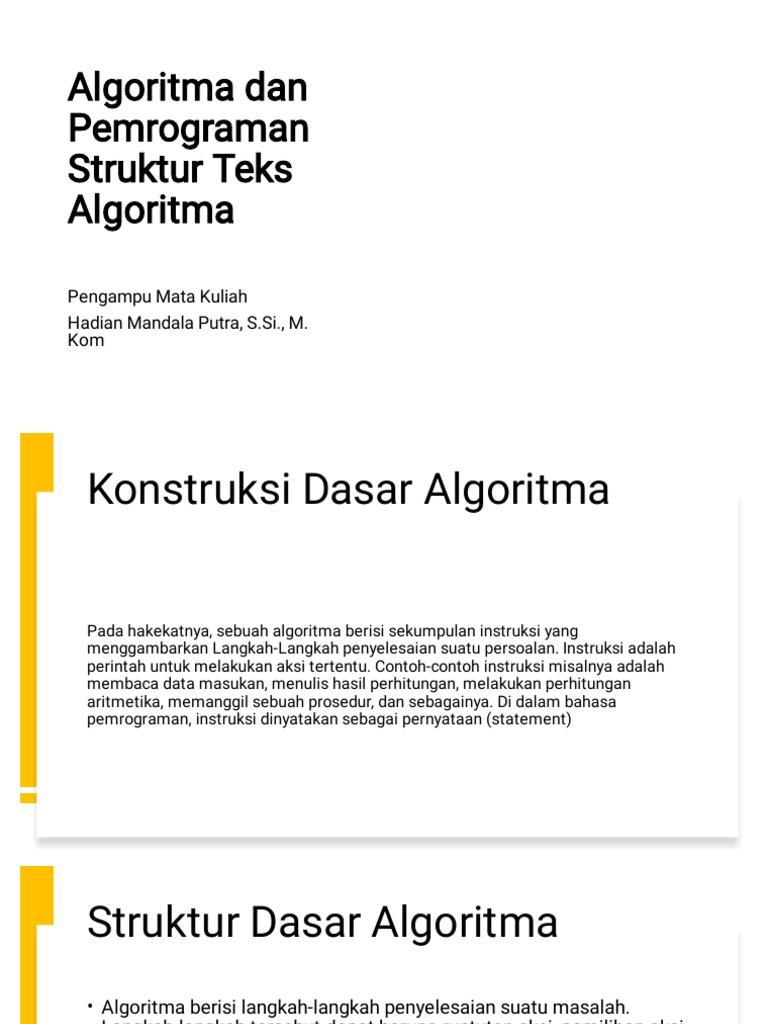 Struktur Dasar Algoritma dan Pemrograman | PDF
