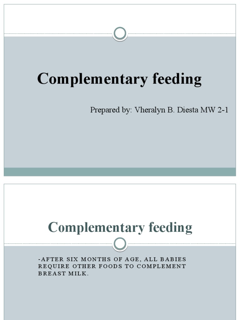 Optimal Complementary Feeding Guide | PDF | Breastfeeding | Foods