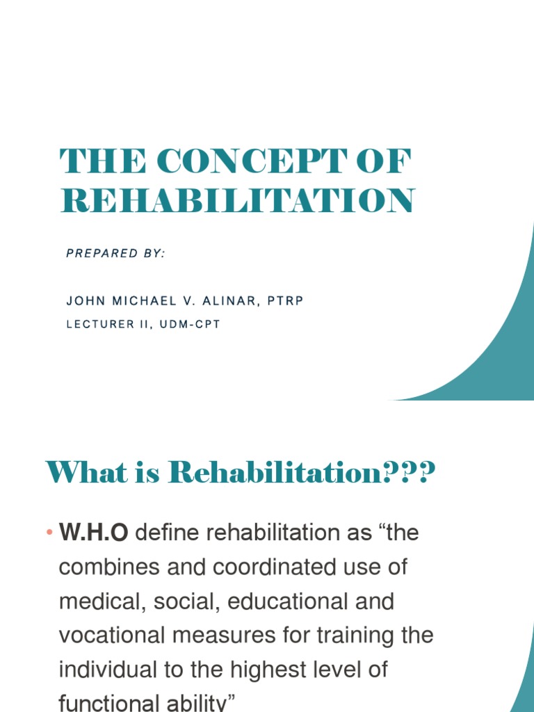 The Concept of Rehabilitation | PDF | Physical Therapy | Medical Specialties