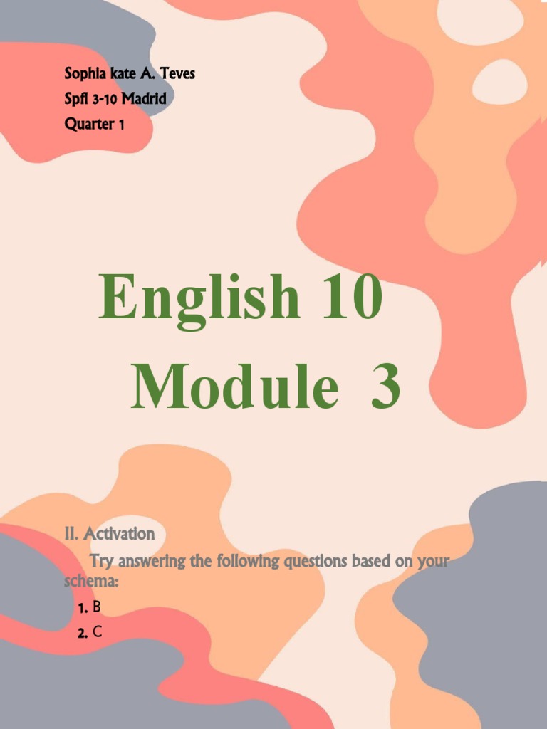 Sophia Module 3 English | PDF | Cognition