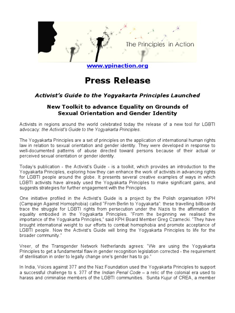 Activist's Guide to LGBTI Advocacy | PDF | Human Rights | Gender