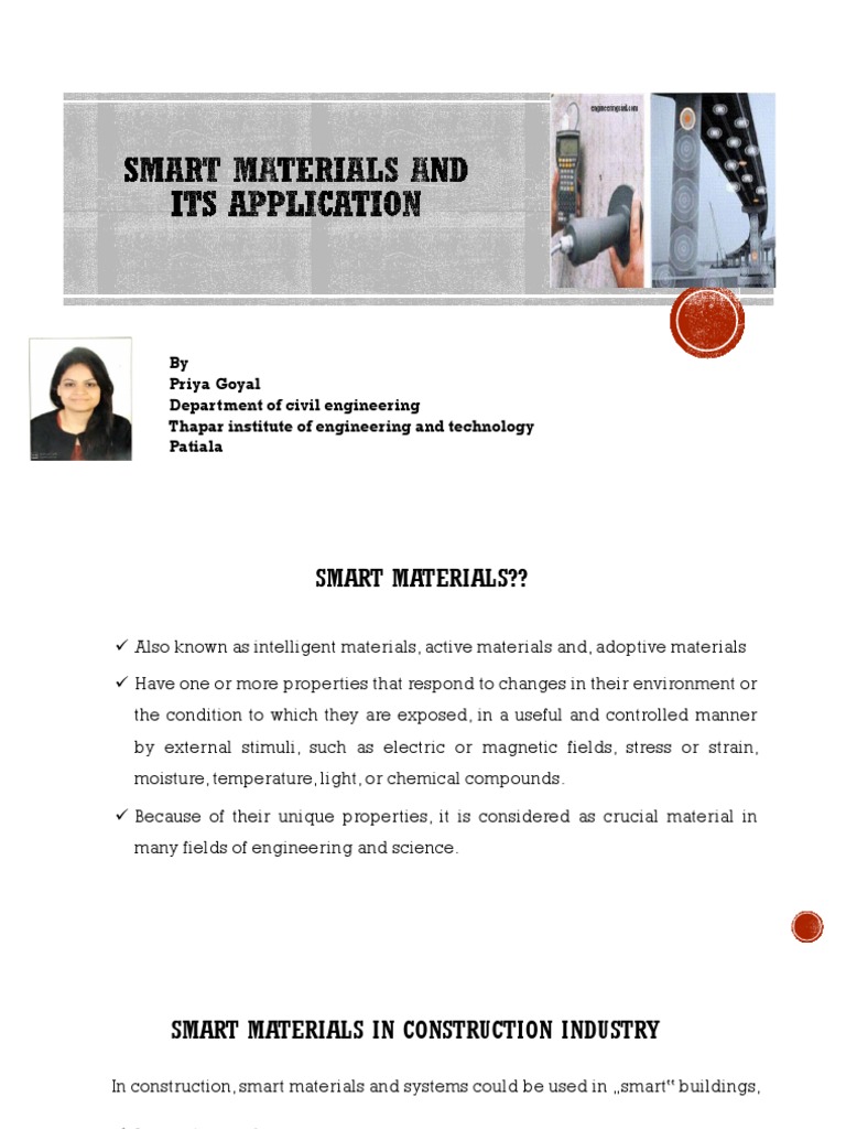 5.smart Materials and Its Application | PDF | Piezoelectricity | Rheology