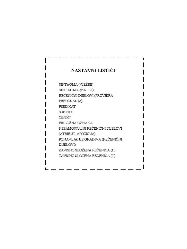Nastavni Listici 3 | PDF