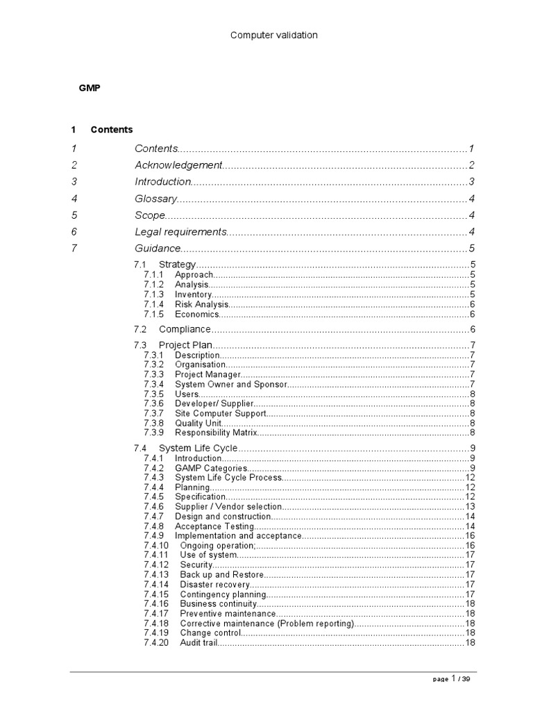 CSV Full Document PDF | PDF | Verification And Validation | Specification (Technical Standard)