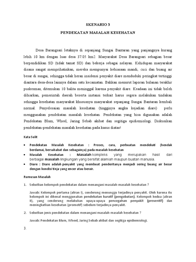 Skenario 3 | PDF | Kesehatan Holistik