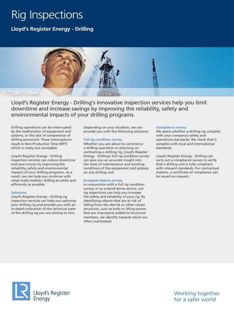 Rig Inspections | PDF | Safety | Reliability Engineering