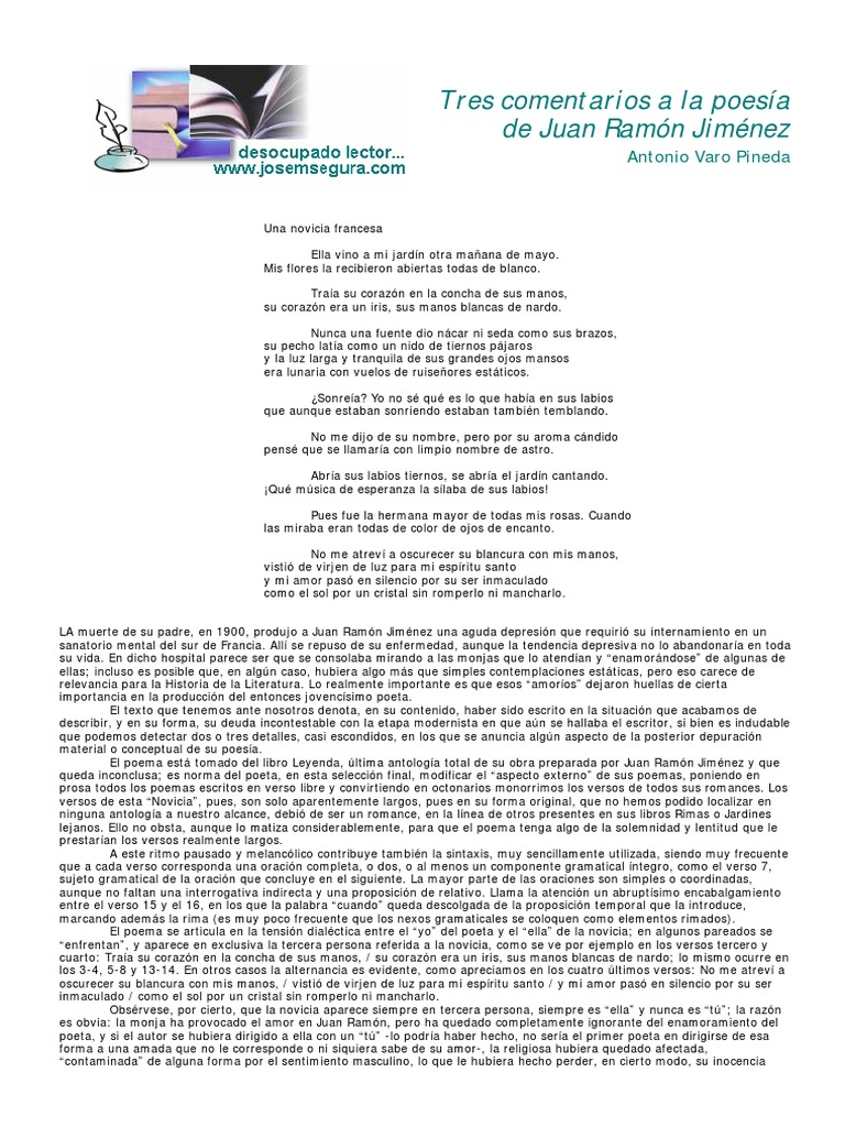 Poética de Juan Ramón Jiménez | PDF | Dios | Amor