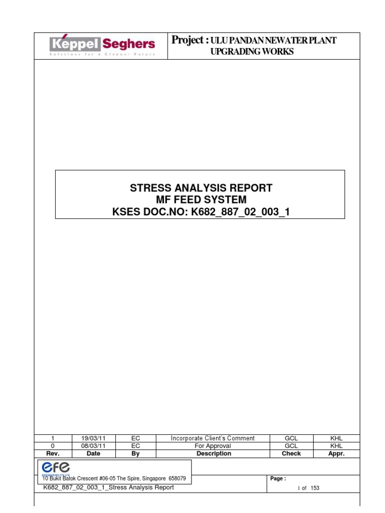 Ulu Pandan MF Feed System Stress Analysis | PDF | Strength Of Materials ...