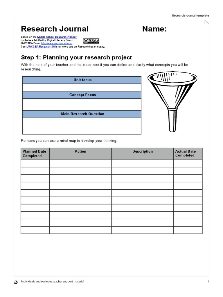 Ib Research Journal Template | PDF | Citation | Essays
