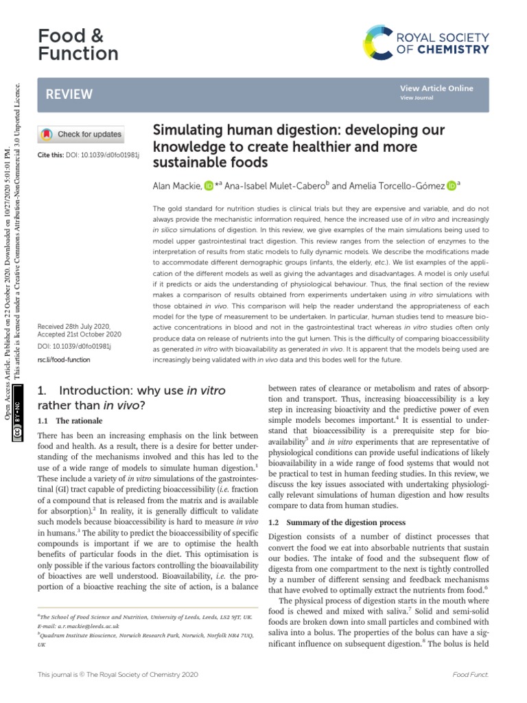 Simulating Human Digestion | PDF | Digestion | Stomach