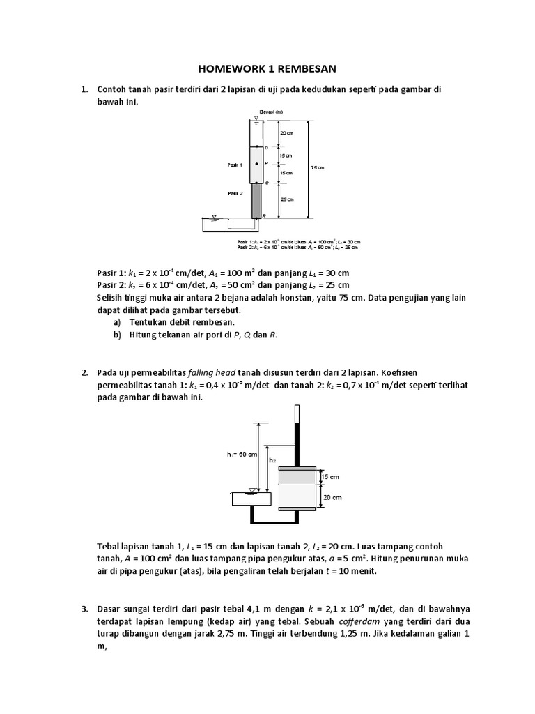 Homework 1 Rembesan | PDF
