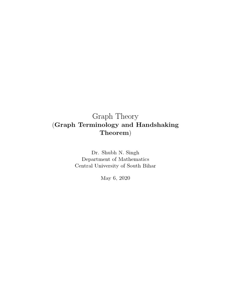 Graph Theory Graph Terminology And Handshaking Theorem Download