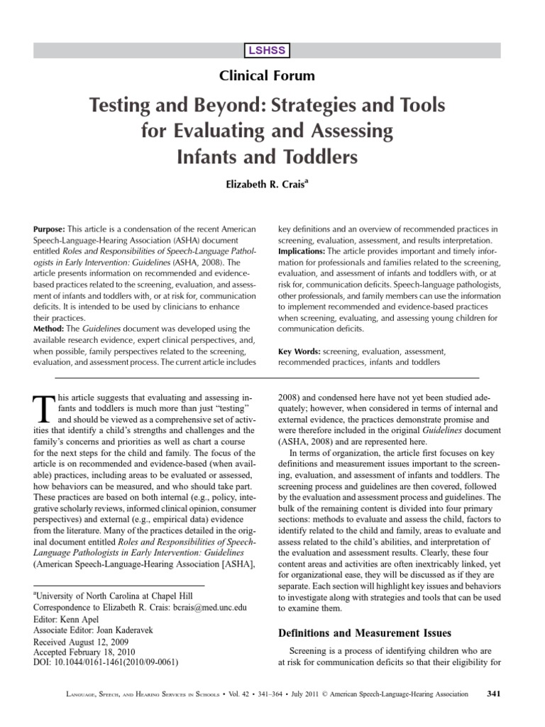 Testing and Beyond - Strategies and Tools For Evaluating and Assessing ...