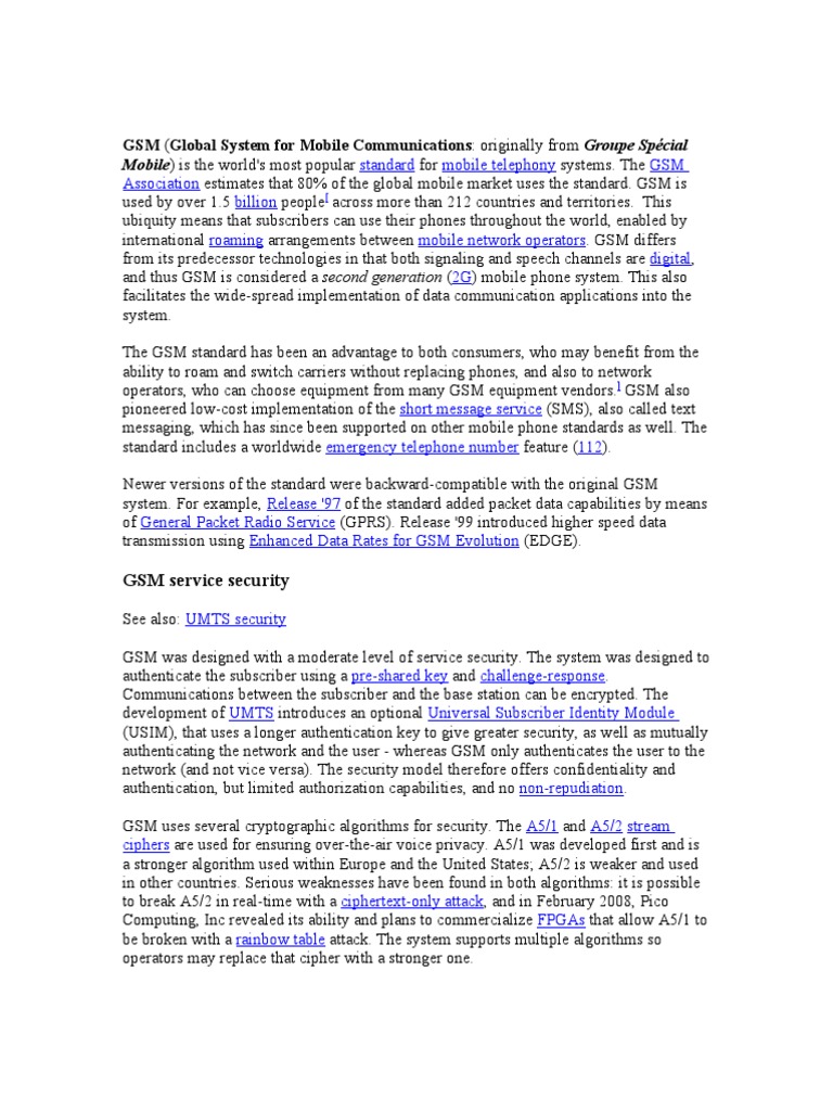 Mobile Is The Worlds Most Popular Gsm Global System For Mobile