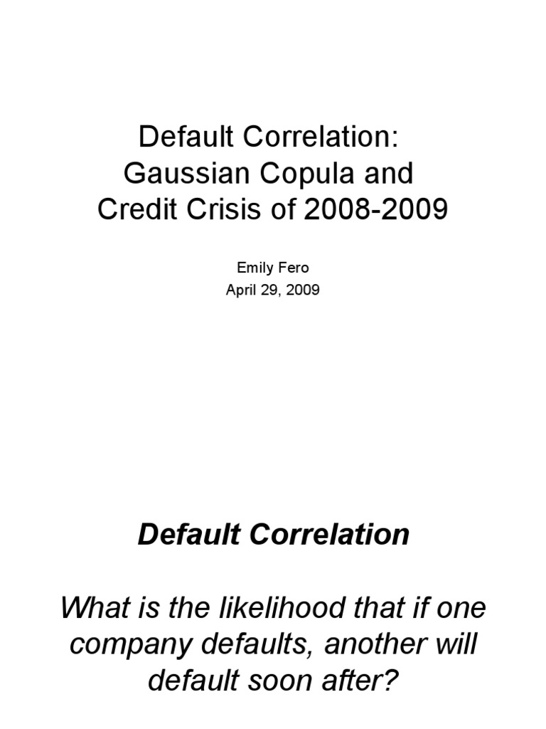 Default Correlation Presentation | PDF | Probability Distribution ...