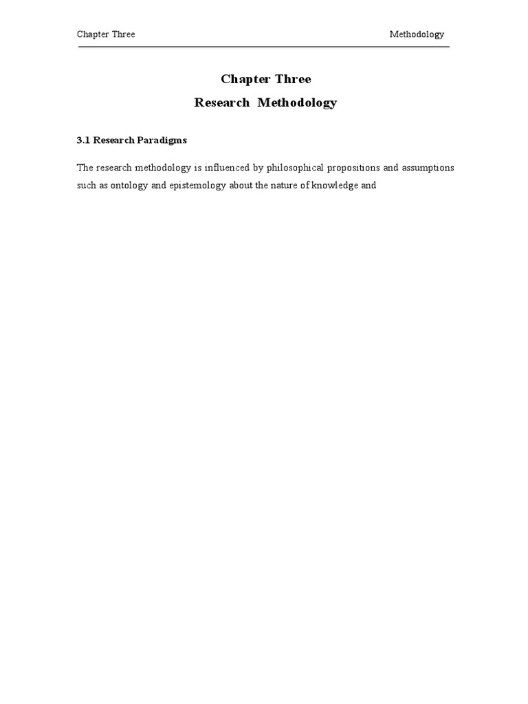 Chapter Three (RESEARCH METHODOLOGY) | PDF | Evaluation Methods ...