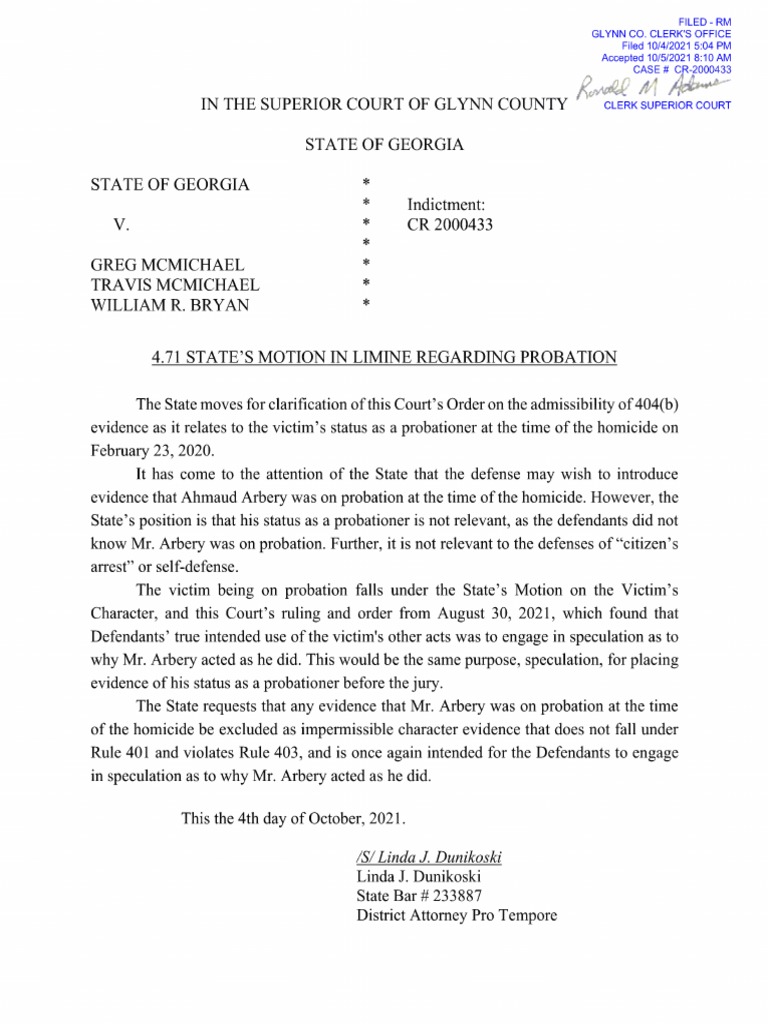 State's Motion to Exclude Probation Evidence | PDF | Criminal Law ...