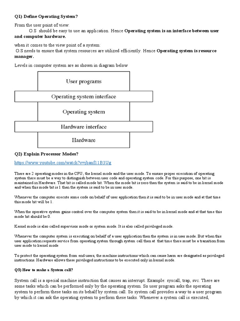 Operating System Important Questions and Answers - Crowley | PDF | Scheduling (Computing ...