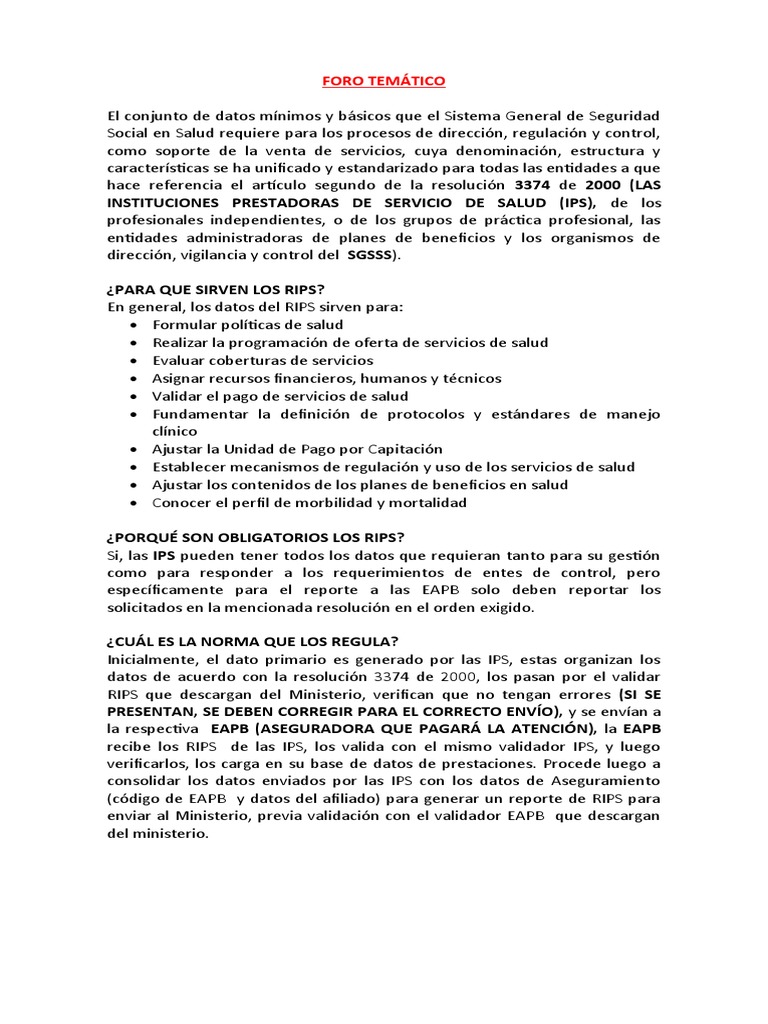 Foro Temático | PDF