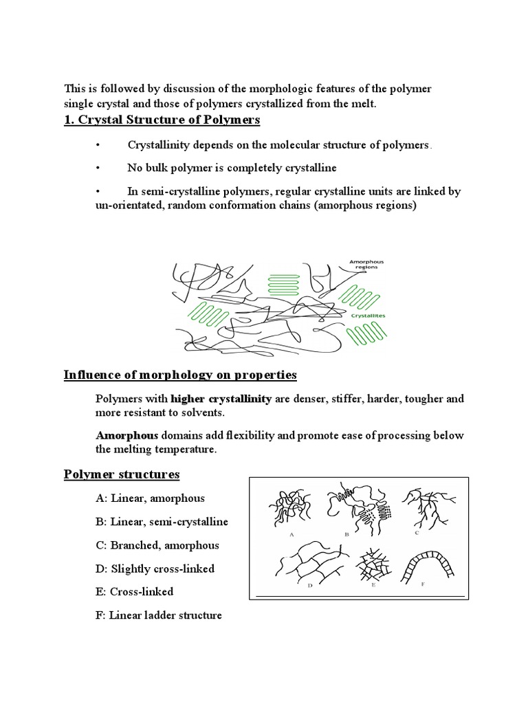 Morphology of Polymers | PDF | Polymers | Building Engineering