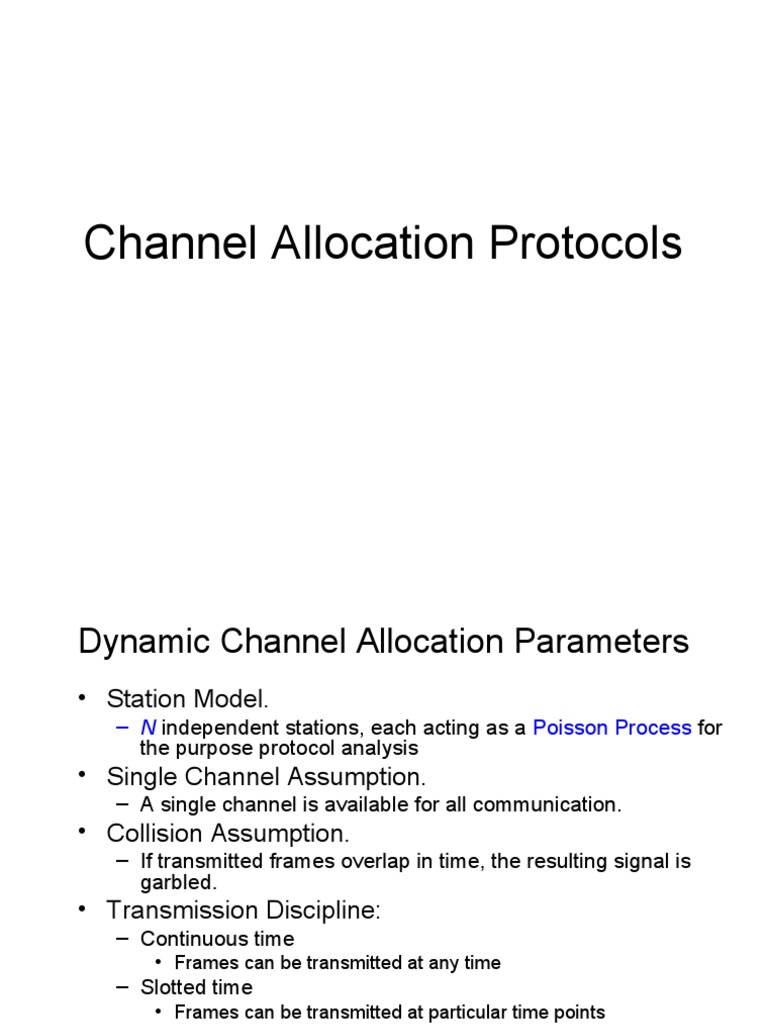 Channel Allocation Protocols | PDF | Business | Data Transmission