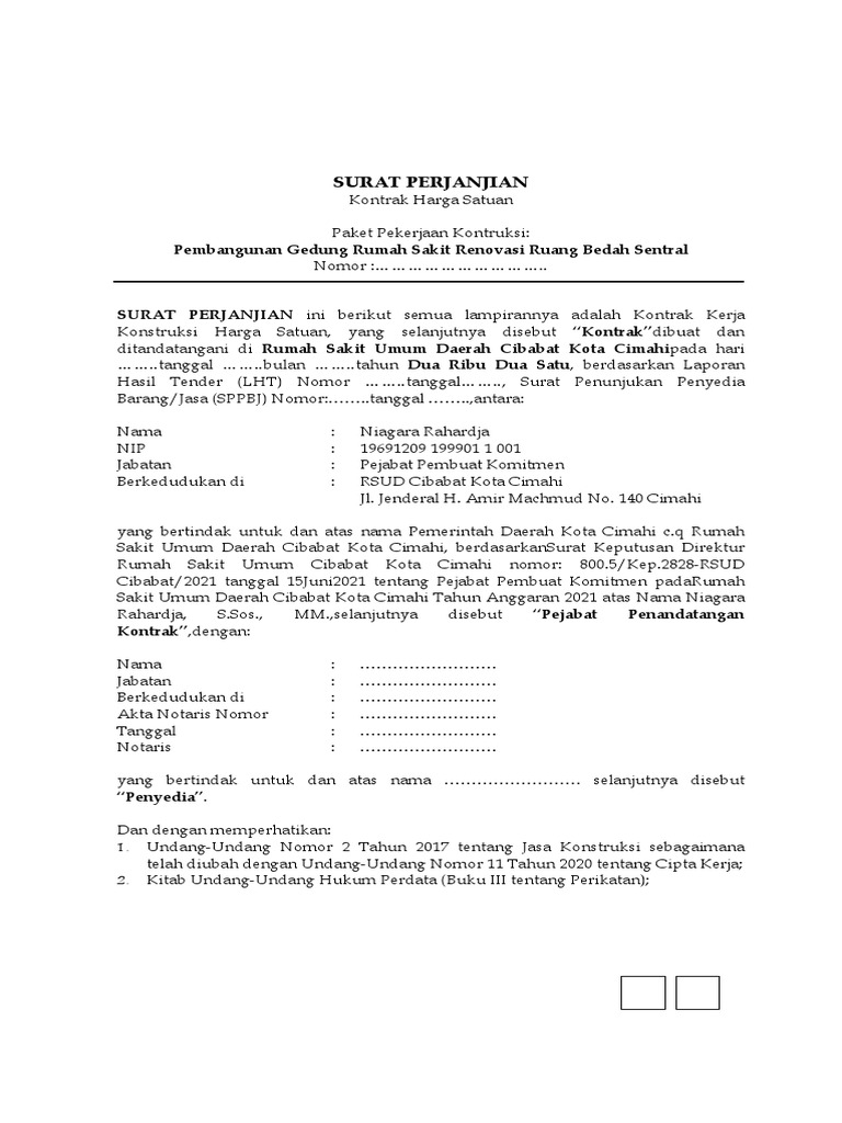 Contoh Draft Kontrak | PDF