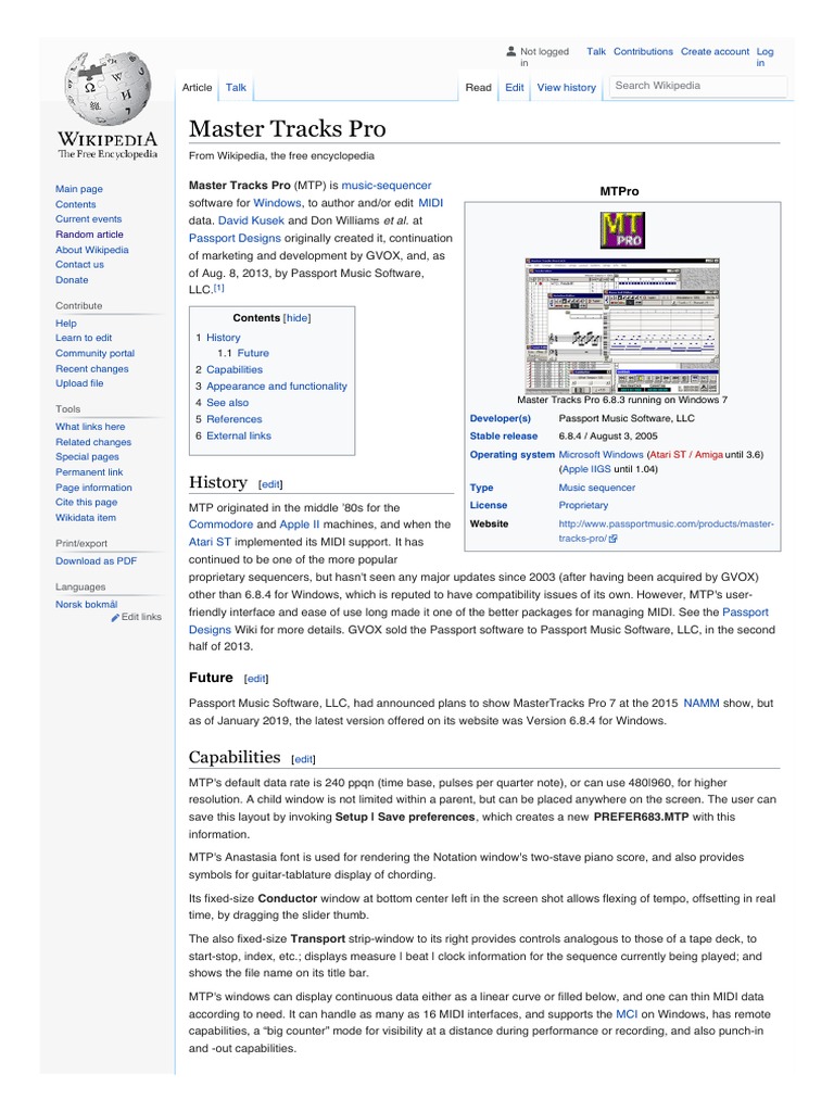 Master Tracks Pro: History | PDF | Software Engineering | Computing