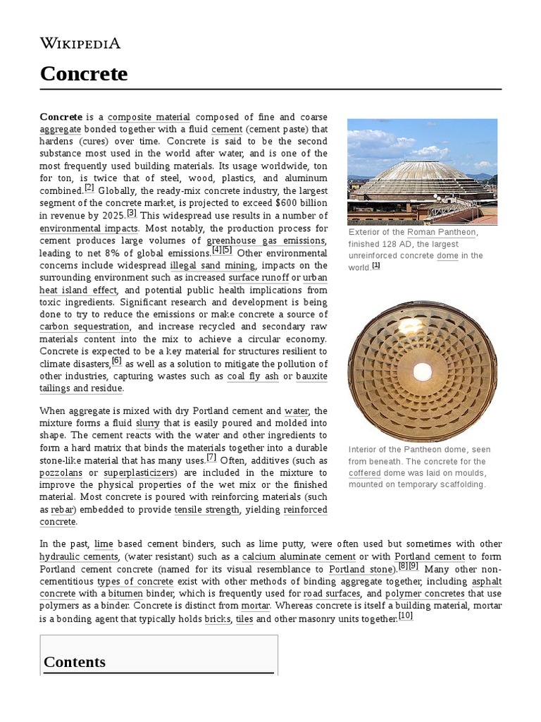 Concrete: Concrete Is A Composite Material Composed of Fine and Coarse ...