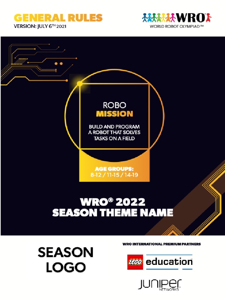 WRO 2022 RoboMission General Rules | PDF | Computing