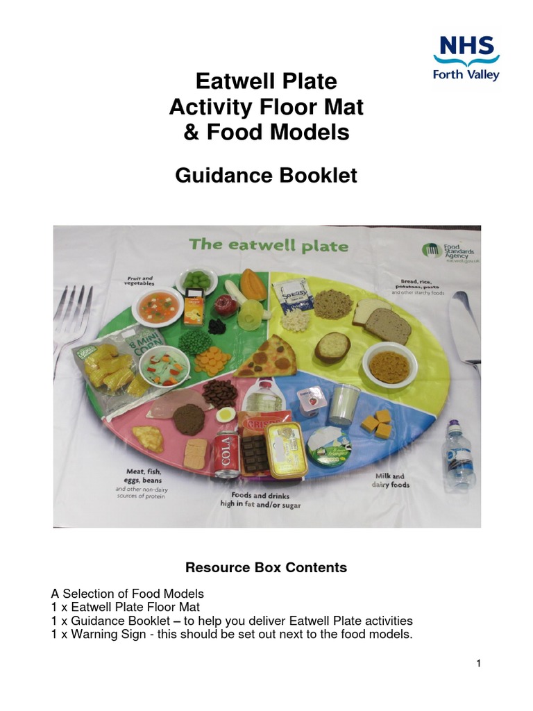 Eatwell Plate Activity Floor Mat & Food Models: Guidance Booklet | PDF ...
