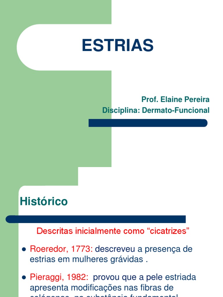Fisiopatologia das Estrias Cutâneas | PDF | Glândula suprarrenal ...