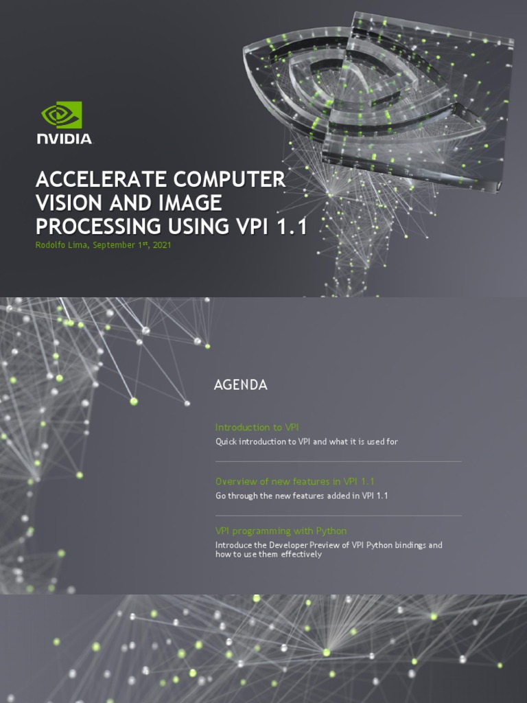 Accelerate Computing Vision And Image Processing Using Vpi 1 1 By