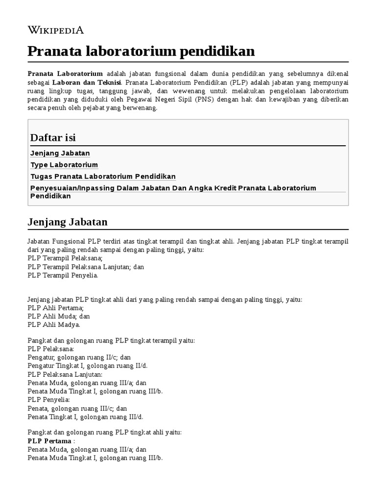 (00-Wiki) Pranata Laboratorium Pendidikan | PDF | Bisnis | Teknologi & Rekayasa