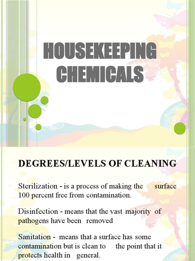 Housekeeping Chemicals | PDF | Disinfectant | Bleach
