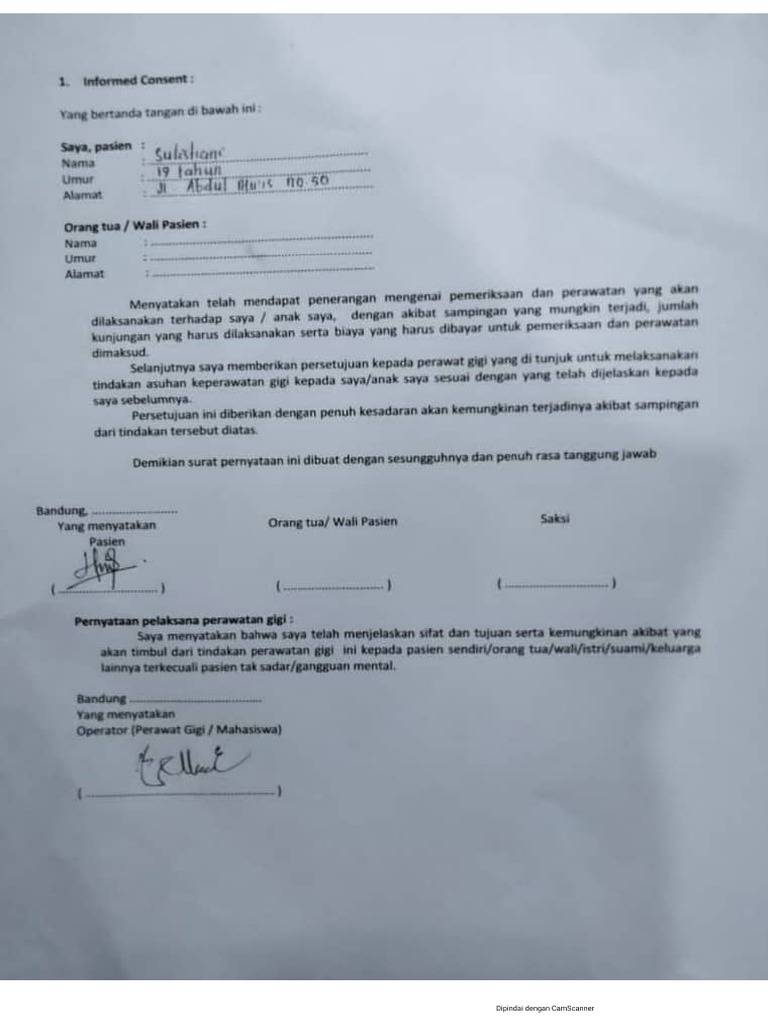 Contoh Informed Consent | PDF