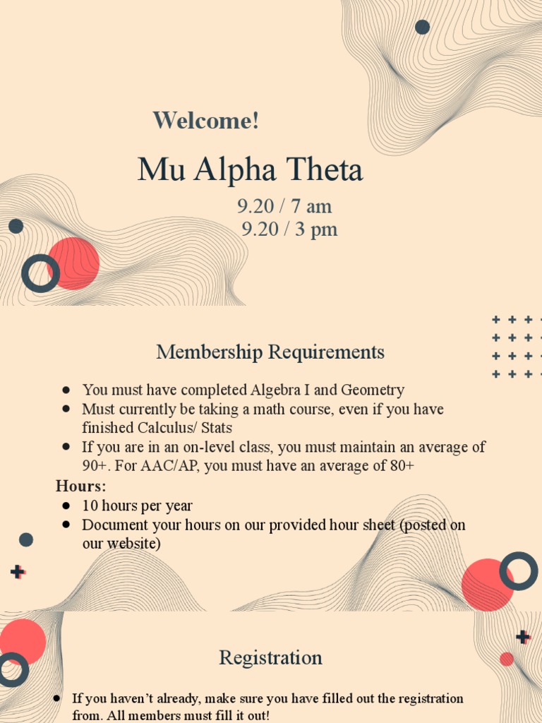 Mu Alpha Theta Membership Guide | PDF | Mathematics