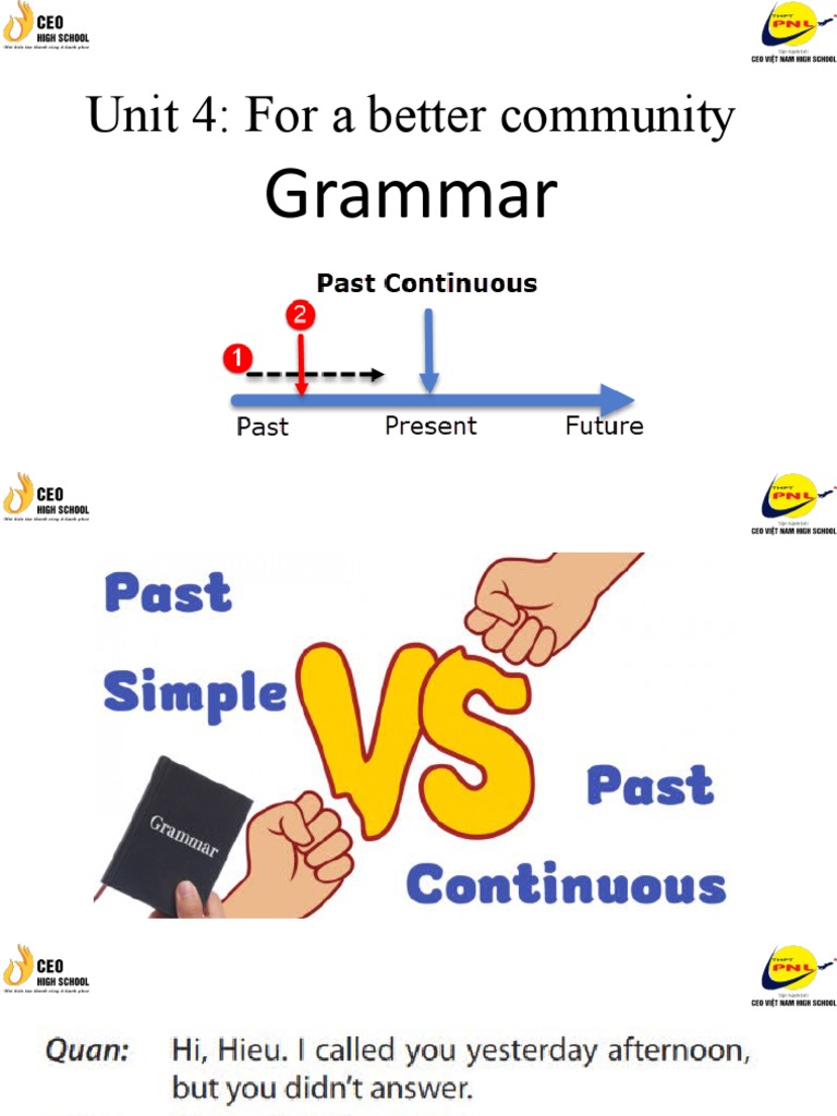 Unit 4 - Grammar - Past Continuous - Past Simple | PDF | Linguistics ...