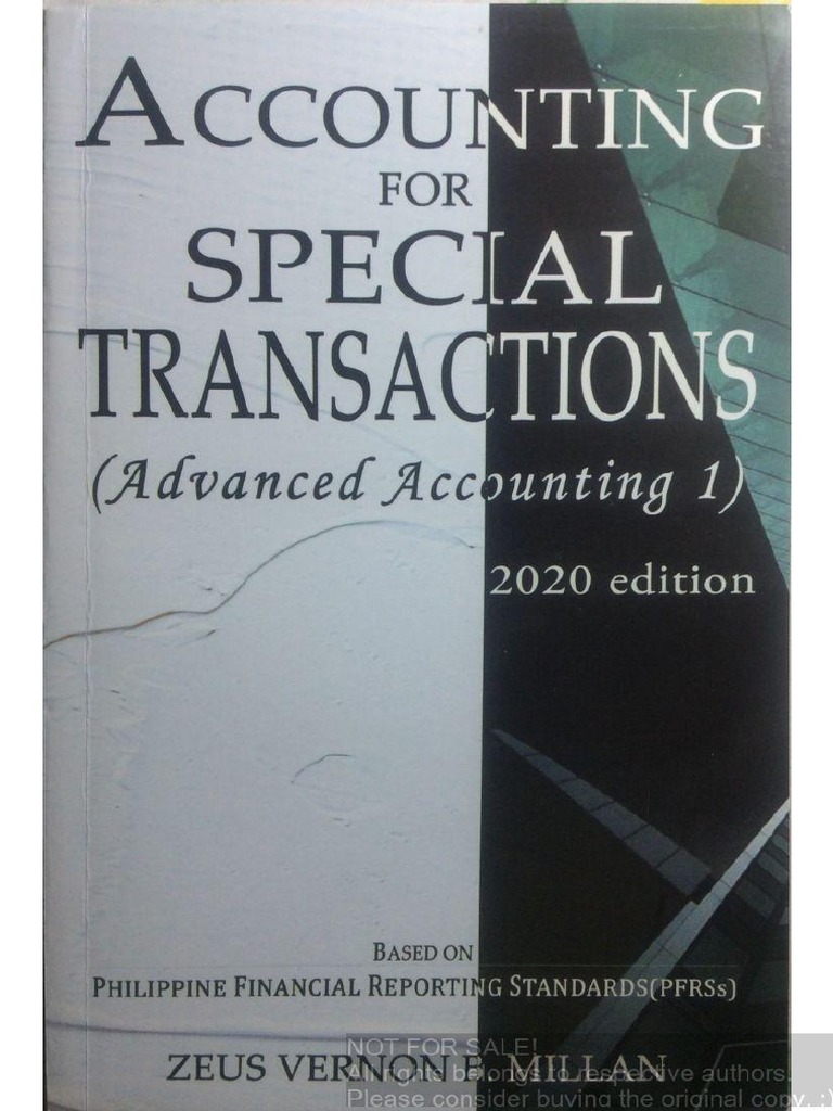 Accounting For Special Transactions (AFAR 1) (2020) Zeus, Vernon ...