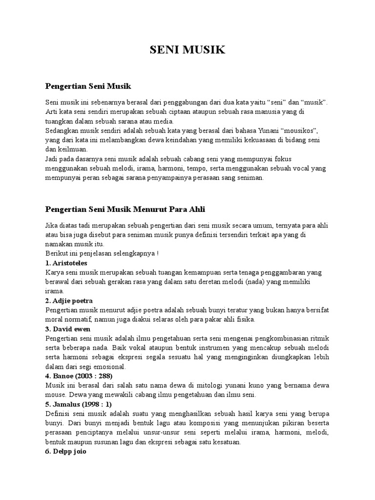 Referensi Seni Musik | PDF