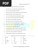Filipino 3 - Pang Abay Worksheets | PDF