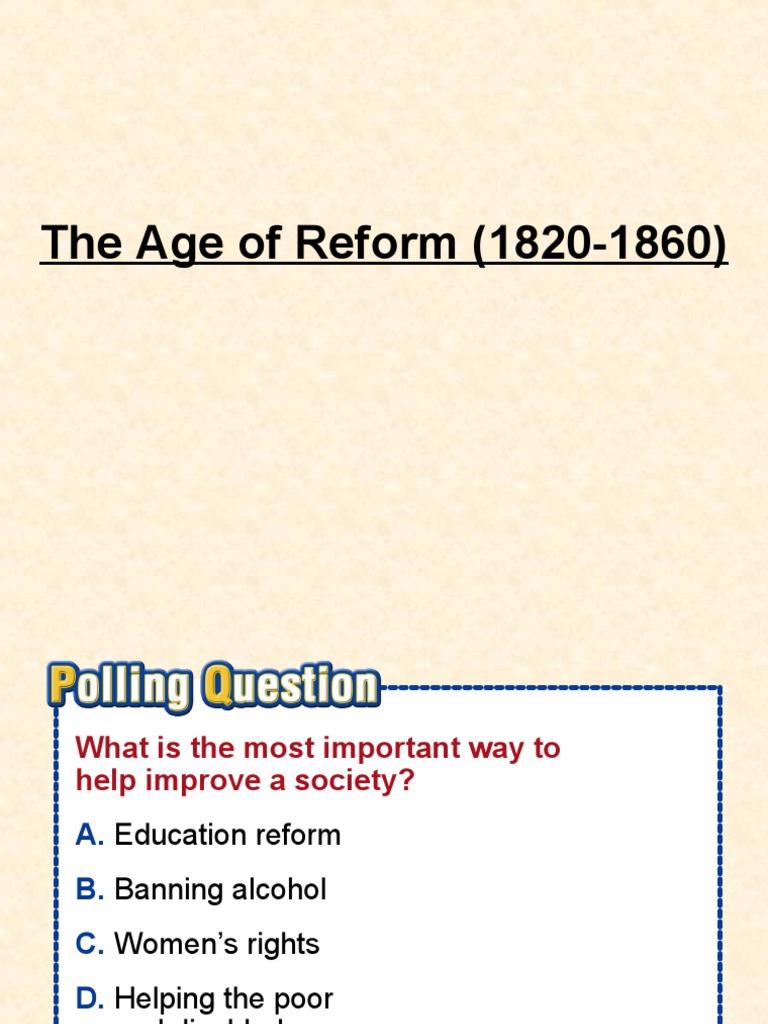 The Age of Reform (1820 - 1860) | PDF | Henry David Thoreau | Ralph ...