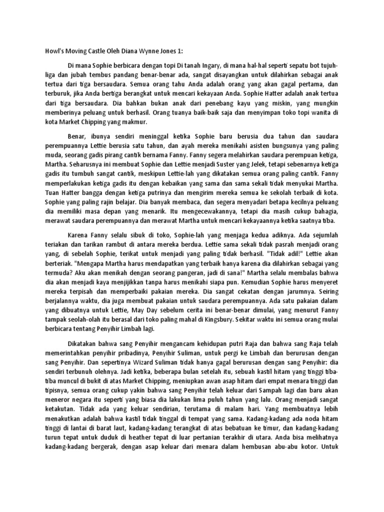 Novel Howl's Moving Castle oleh Diana Wynne Jones | PDF